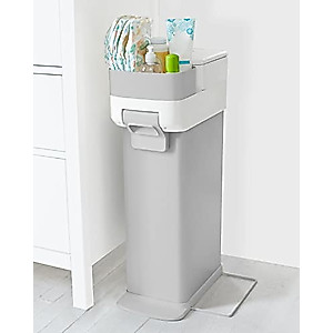 Skip Hop Diaper Pail with Dual Air-Lock, Universal Refill Bags, White