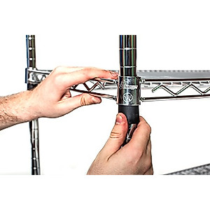 Omega 24" Deep x 42" Wide x 80" High 5 Tier Chrome Wire Shelf Truck with 1200 lb Capacity