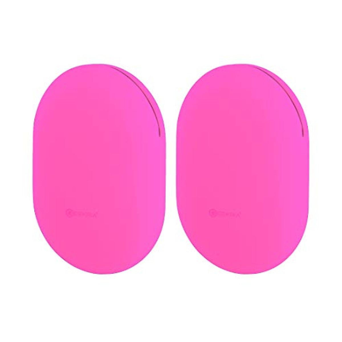 Geekria Silicone Earphones Case - Set of 2 - Large Pouch Compatible with B PB, All Earbuds, USB Cable, Keys, SmartWatch, Travel Carrying Bag, Fits Inoutward Journey, Work (Pink)