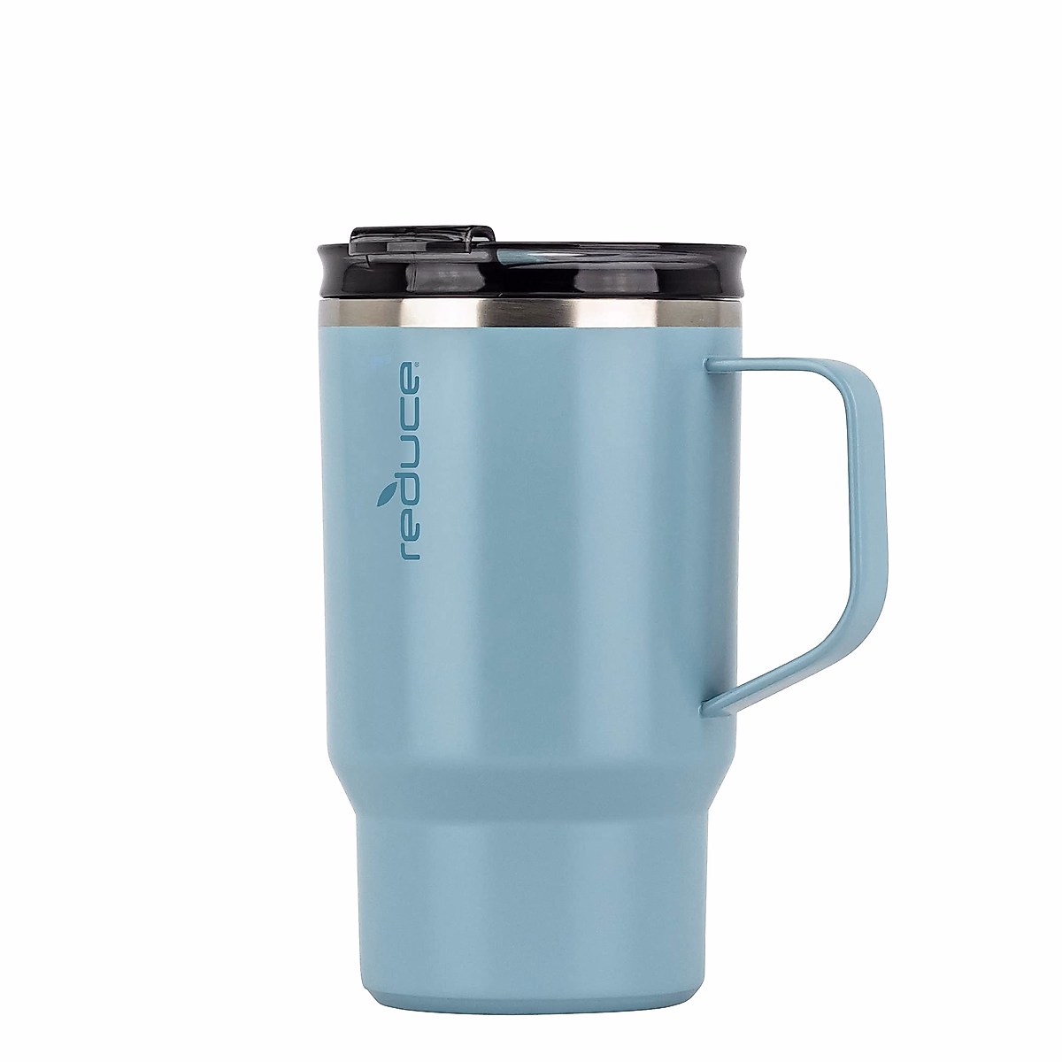 Reduce Travel Coffee Mug, 18 oz - Insulated Mug for Hot Tea, Coffee and Other Hot Drinks - With Flo-Motion Lid and Handle - Single-Serve and Cupholder Friendly - Eucalyptus