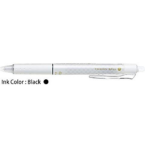 Pilot Frixion Knock Ball Retractable Erasable Gel Ink Pen, Design Series Chequered Pattern, Black Ink,0.5mm, 6 Designs Set