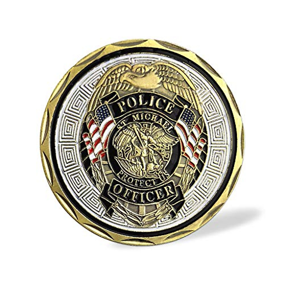 St. Michael Patron Saint of Police Officers Prayer Law Enforcement US Military Challenge Coin