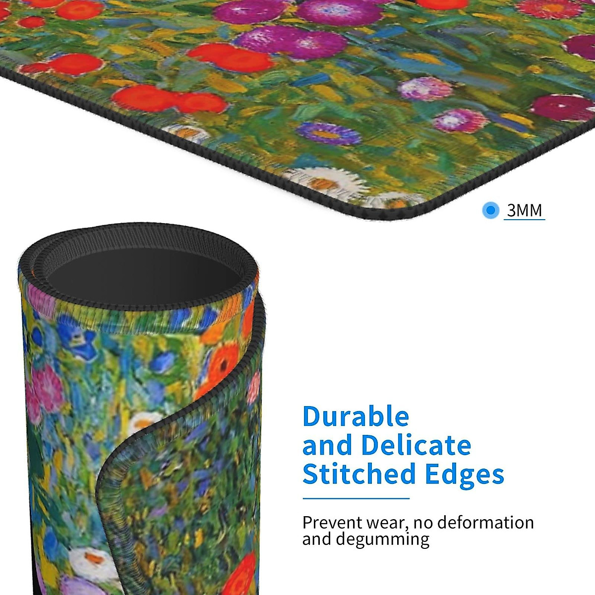 Black Cat Mouse Pad, Cute Anime Mouse Pad for Wireless Mouse, Rectangle Waterproof Mousepad for Desk with Non-Slip Rubber Base, Suitable for Home & Office, 9.5 x 7.9 Inch