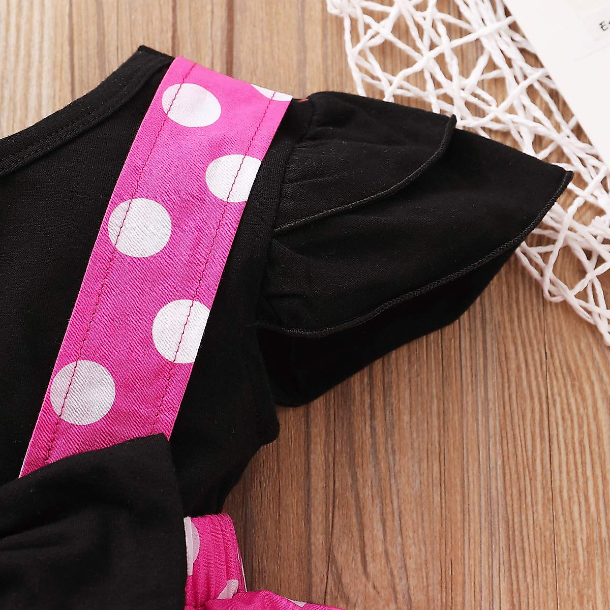 Baby Toddler Girl Polka Dots Fancy Dress Up Costume Birthday Party Tulle Dresses with Polka Dot Headband