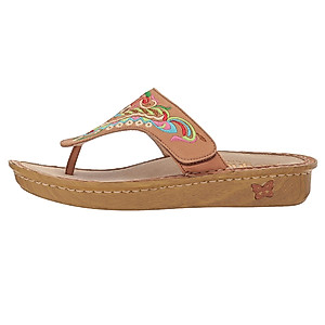 Alegria Womens Vanessa Chrysalis Cognac Sandal 6 M US