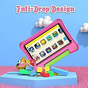 Kids Tablet 7 Inch Tablet for Toddlers, Android 11 Tablet 2GB RAM 32GB Storage with WiFi Dual Camera, Parental Control Mode Google Playstore YouTube Netflix for Boys Girls (Pink)