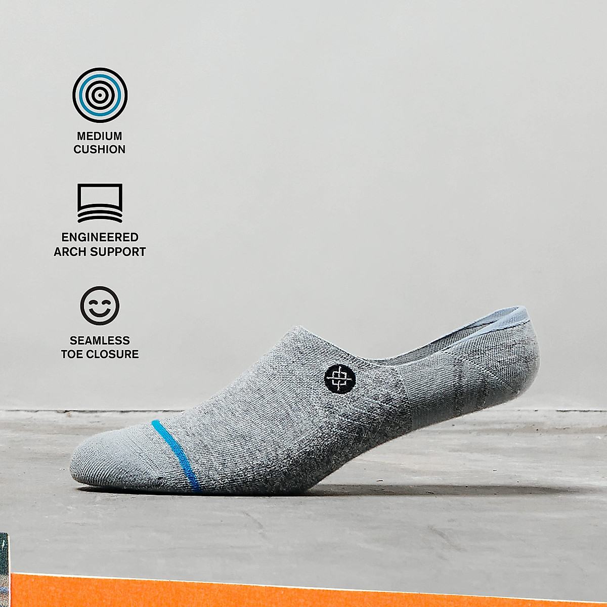 Stance Pablo No Show Socks (Medium, Offwhite)