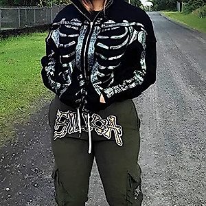 YAHUIUL Skeleton Hoodie Sp5der Hoodie Y2k Hoodie Y2k Jacket Hoodies Y2k Chrome Hearts Hoodie Skeleton Jacket Rhinestone Hoodie Full Zip Hoodie Y2k Jackets Y2k Zip up Hoodie Skeleton Rhinestone Jacket