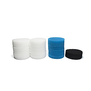 LTWHOME Value Pack of Carbon Filter, Coarse Filter and Fine Filter Pads Set Suitable for Eheim Classic 2215/350 2616151 (Pack of 24)