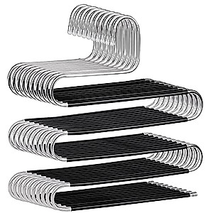 Pant Hangers Space Saving - 10 Pcs Black Pants Hangers S Hangers for Jeans Hangers for Closet