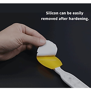 Two-Way Grout Caulk Finishing Tool - 4 Size 2 Pieces Set - Smooth Grout Sealant Silicone Caulking Tool - Rubber Spatula Spreader - Grout Sealer Applicator - Ergonomic Handle Grip