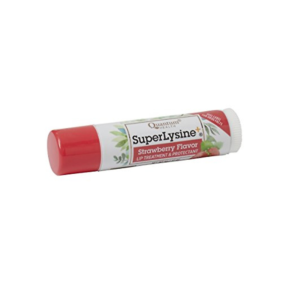 Quantum Health SuperLysine+ Lip Sunscreen Coldstick|Strawberry|Herbal Lip Balm|Soothes, Moisturizes, and Protects Lips from the Sun|SPF 21|0.17 Ounce Stick