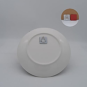 10 Pieces Invisible Adhesive Plate Hanger Set Vertical Plate Holders for The Wall Dish Hook Portable Self-Adhesive Wall Plate Holder