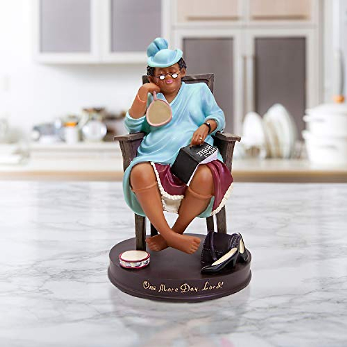 African American Expressions - One More Day, Lord Figurine (5.25" x 5.25" x 7.5") F1MD-01