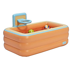 Paddling Pools for Kids, 3 Ring Baby Inflatable Swimming Tub for Family Toddlers Children Garden, with Electric Air Pump (Color : Gray, Size : 1.3m)