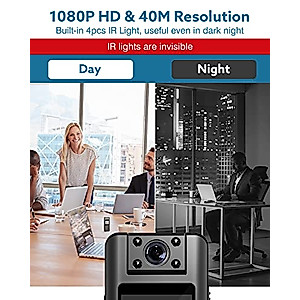 BOBLOV A22 64/32GB Body Camera, Support 8-10Hours Recording,180° Rotatable Lens, 1080PHD BodyCam with OLED Screen to Playback, Camcorder with Audio for Walking, Delivery Pizza, Daily Proof (64GB)
