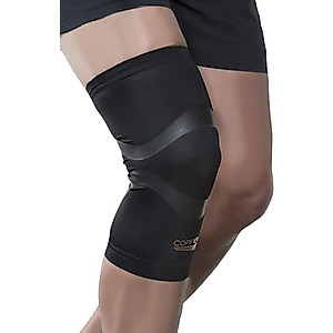 Copper Fit Pro Series Compression Knee Sleeve, Black with Copper Trim, Large, Packaging may Vary