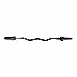 CAP Barbell Olympic EZ Curl Bar, Black (New Version), 47-Inch (OBIS-47B)