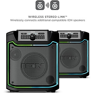 ION Trailblazer - High-Power All-Weather Rechargeable Bluetooth Speaker with Qi Wireless Charging
