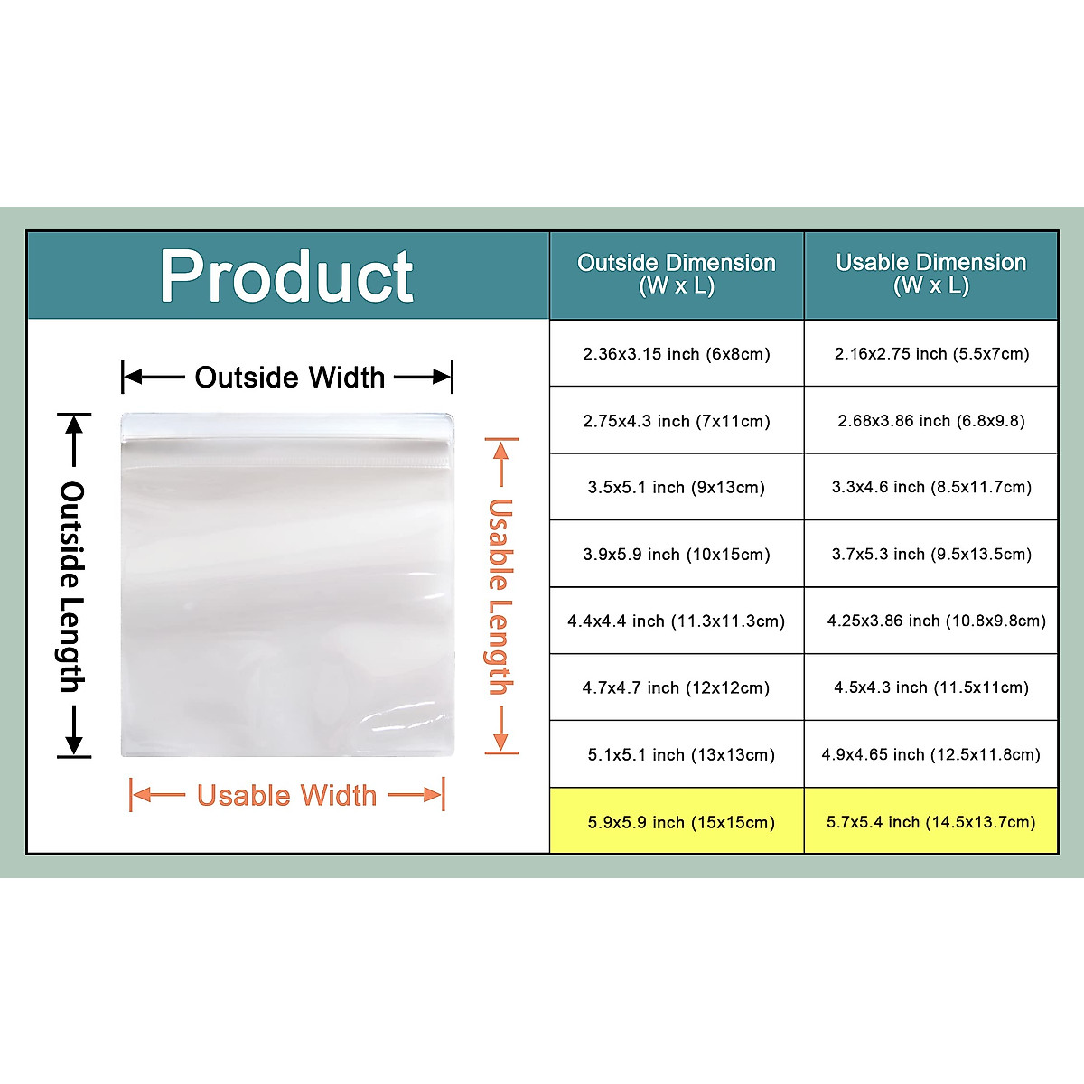 PABCK 5.9x5.9 inch (Inside Size 5.7x5.4 inch) 5.9mil Clear Jewelry Anti Oxidation Bag Clarity Packaging for Zip Resealable Closure Lock Pouch Plastic Pack for Bracelet Rings Earrings Pack of 30