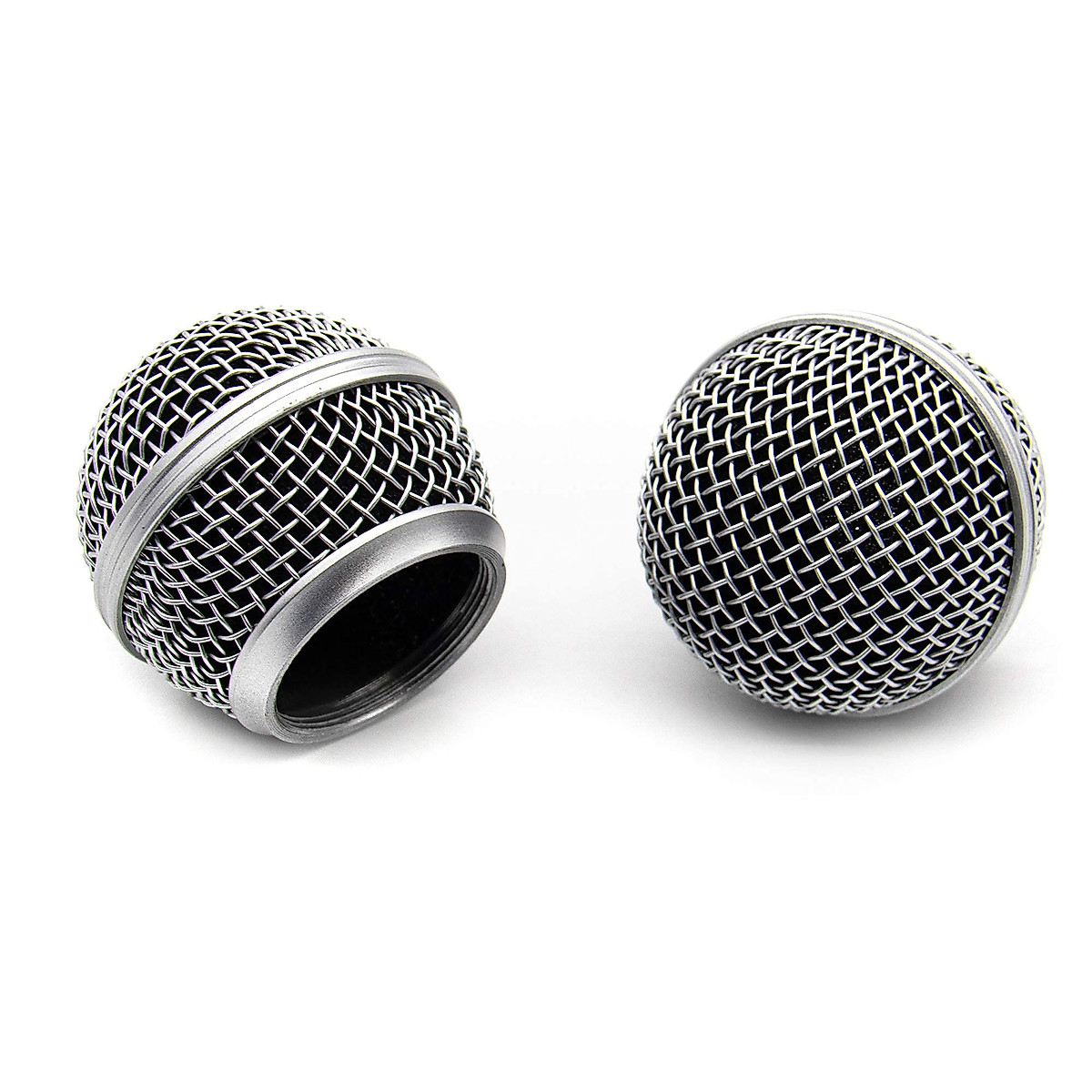 AUEAR, 2 Pack Microphone Grill Grille Ball Head Replace for SM58 BETA58 SM58LC SA-M30 SV100 RK143G for Pgx2 Slx2