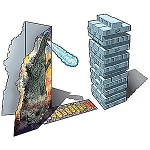 Jenga: Godzilla Extreme Edition | Based on Classic Monster Movie Franchise Godzilla | Collectible Jenga Game | Unique Gameplay Featuring Movable Godzilla Piece