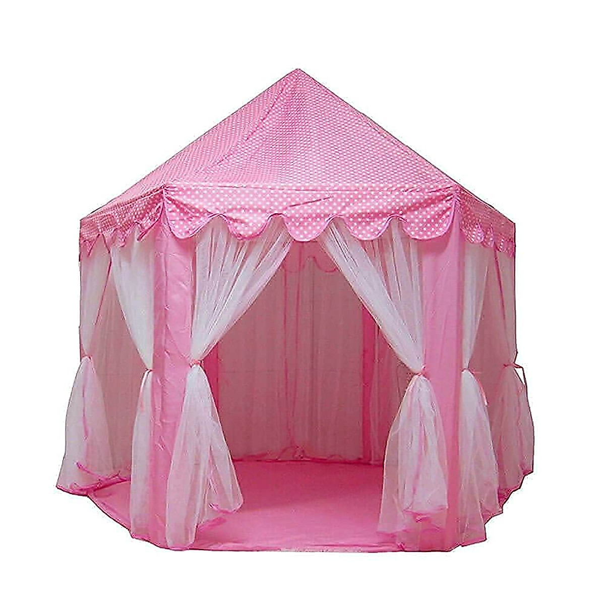 BIG BADA BOOM Princess Play Tent for Girls – Large 55” x 53”, Durable 230T Princess Castle with Replacement Poles + Bonus LED 20 Star String Light – Playhouses for Kids Indoor 3 Year Old Girl Toys