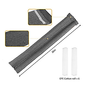 VISEMAN 36 Inch Under Door Stopper-Door Noise Blocker, Double Sided Door Stopper, Machine-Washable