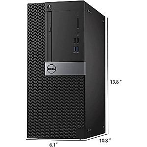 Dell Optiplex 7040 Mini Tower Desktop Computer, Intel Quad Core i5 6500 3.2Ghz, 32GB DDR4, 1TB SSD Hard Drive, WiFi, Bluetooth, HDMI, Keyboard & Mouse, Windows 10 Pro (Renewed)