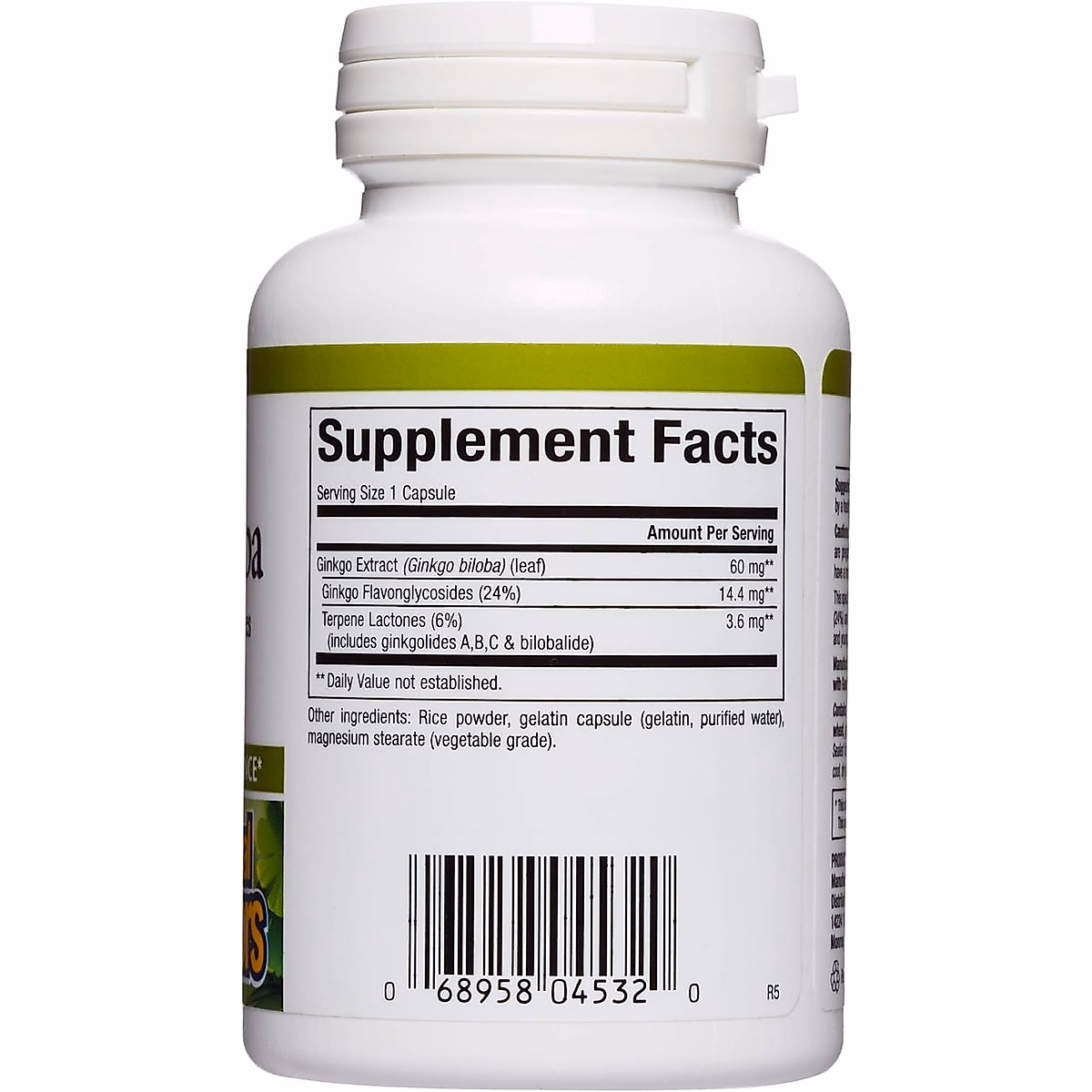 HerbalFactors by Natural Factors, Ginkgo Biloba, Supports Memory, Mental Performance and Healthy Brain Function, 60 capsules (60 servings)