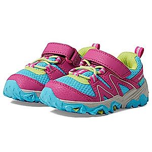 Merrell Trail Quest Jr Hiking Shoe, Berry/Lime/Turquoise, 8.5 US Unisex Little Kid