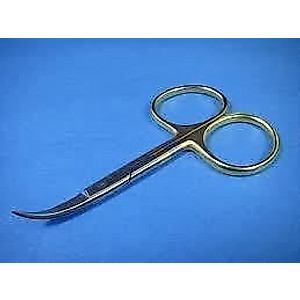 Dr. Slick All Purpose Scissor, 4", Gold Loops, Curved