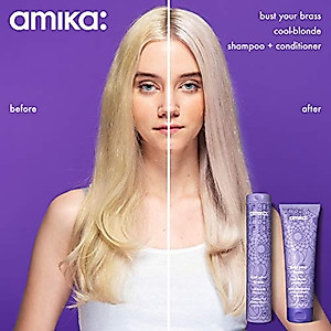 amika Bust Your Brass Cool Blonde Conditioner, 8.45 Fl oz