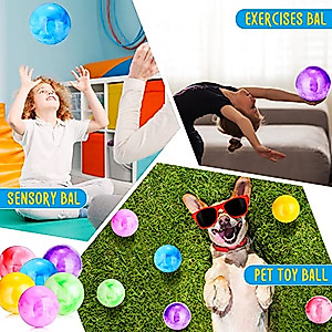 Jerify 36 Pcs Marbleized Bouncy Balls 6 Inch Inflatable Bouncy Balls Cloud Inflatable Ball Colorful Sensory Ball PVC Beach Play Ball Bulk for Kids Party Supplies Beach Playground School Water Fun