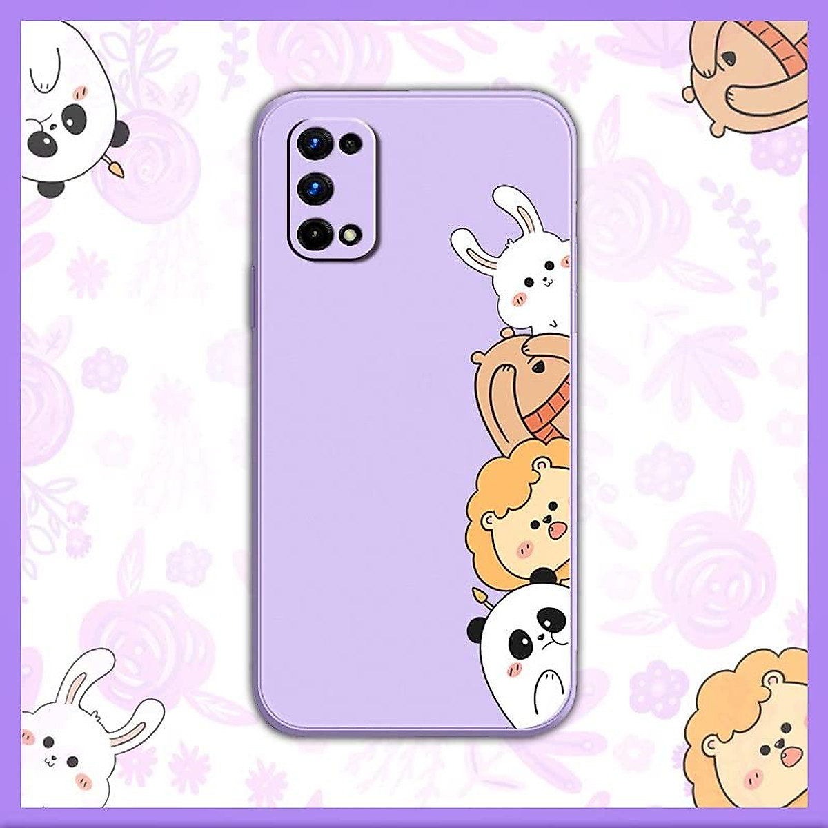 Lens Bump Protection Lens Package Lulumi Phone Case for Oppo Realme 7 Pro, Solid Color Camera All Inclusive Anti-Fall Simplicity Liquid Silicone Shell Skin-Friendly Feel Back Cover Soft Shell, 1