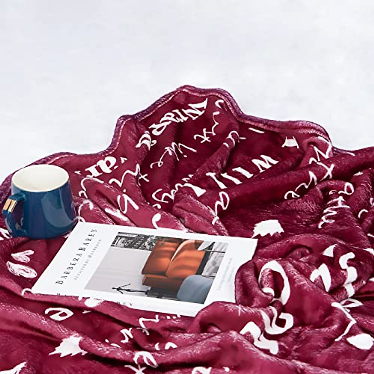 SRIZIAN Gifts for Mom, Birthday Gifts for Mom, I Love You Mom Gift Blanket, with Printed Blanket, Unique Mom Gift from Daughter or Son for Valentine's Day, Birthday, Thanksgiving, Christmas