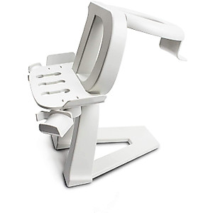 VR Headset Stand and Controller Holder for Quest 2/Rift S/HTC Vive/Vive Pro/Elite/Valve Index/HP Reverb G2, Controller Holder for Touch/Valve Knuckles/Vive (White)