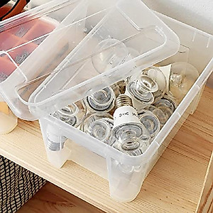 I-K-E-A SAMLA Transparent Storage Box with Lid, Clear 11x7 ¾x5 ½ Inches 169 oz
