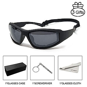 LUFF UV400 Outdoor Riding Glasses Sunglasses To Protect The Eyes From Glare, Suitable For Cycling Running Fishing Ski Golf (Black)