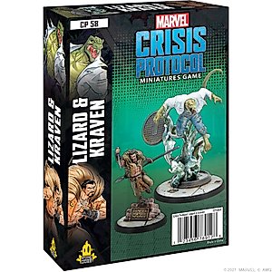Marvel: Crisis Protocol Lizard and Kraven Character Pack - Unleash The Fearsome Spider-Foes! Tabletop Superhero Game, Ages 14+, 2 Players, 90 Minute Playtime, Made by Atomic Mass Games