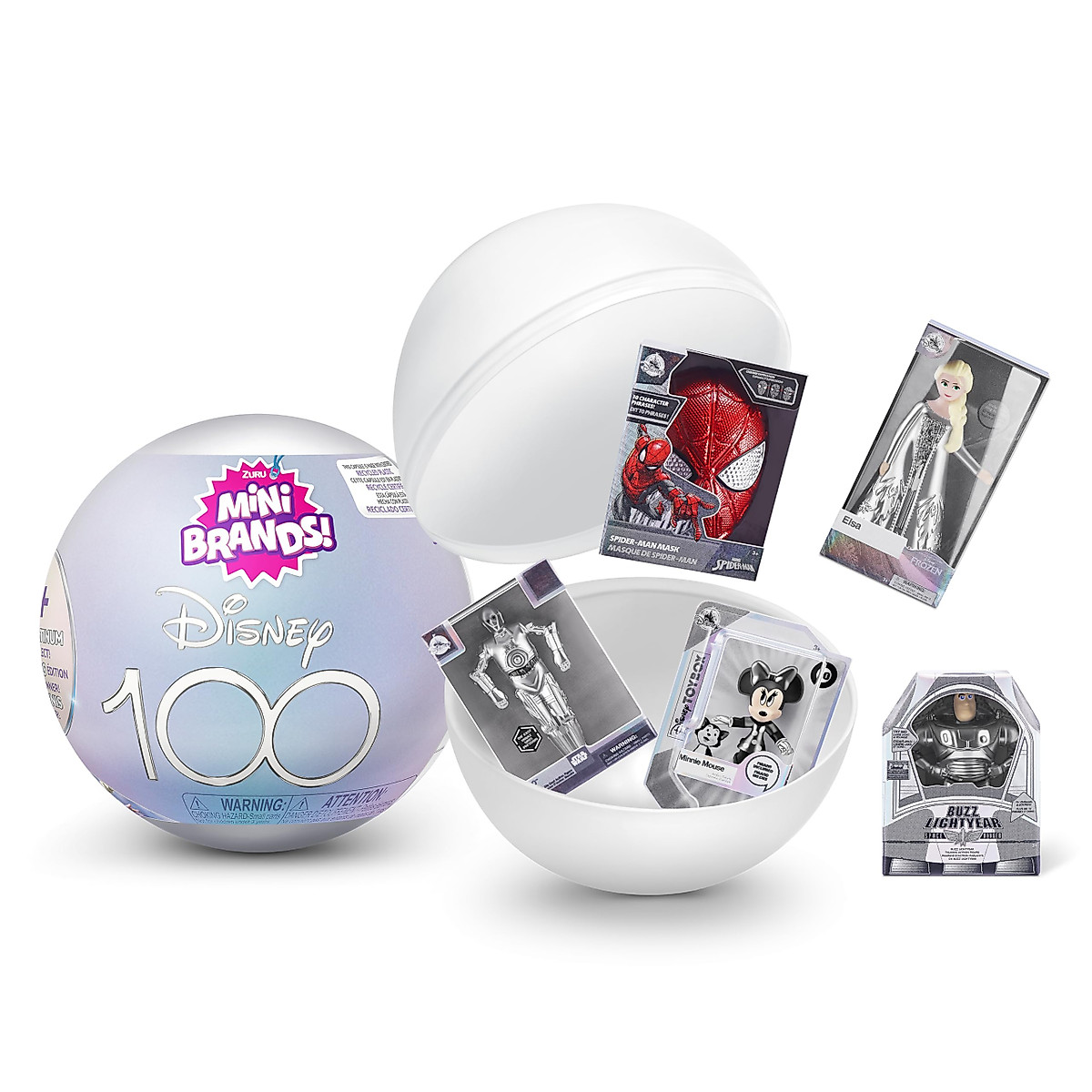 Mini Brands Disney 100 Platinum Capsule by ZURU Limited Edition with Platinum Minis, Celebrate Disney 100