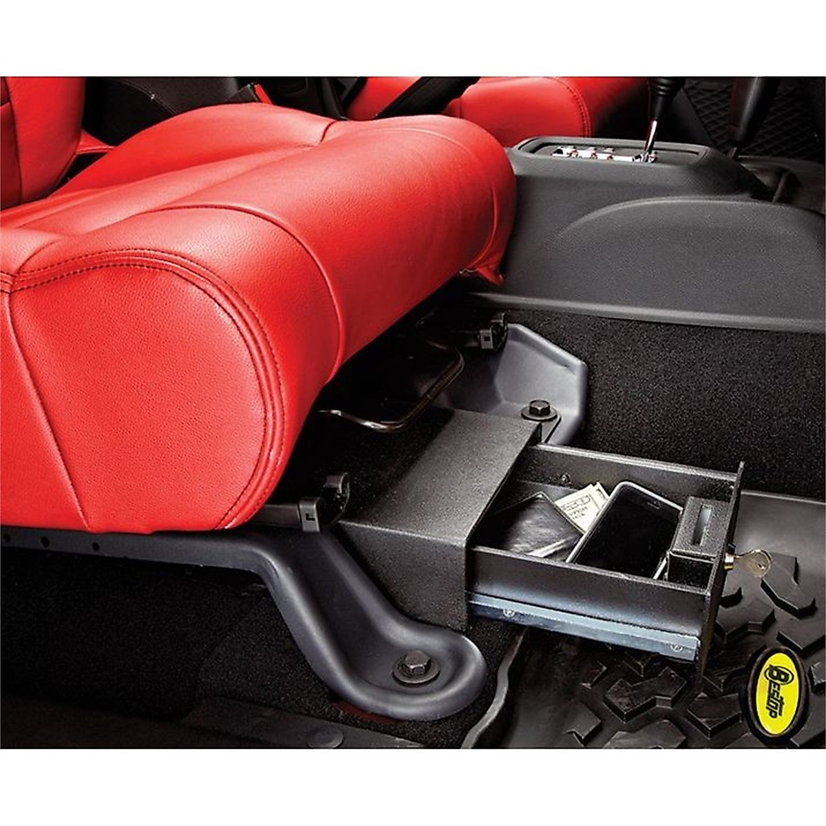 Bestop 4264201 Underseat Storage Lockbox - Passenger Side for 2007-2010 Wrangler JK 2-Door & 2007-2018 Wrangler JK 4-Door