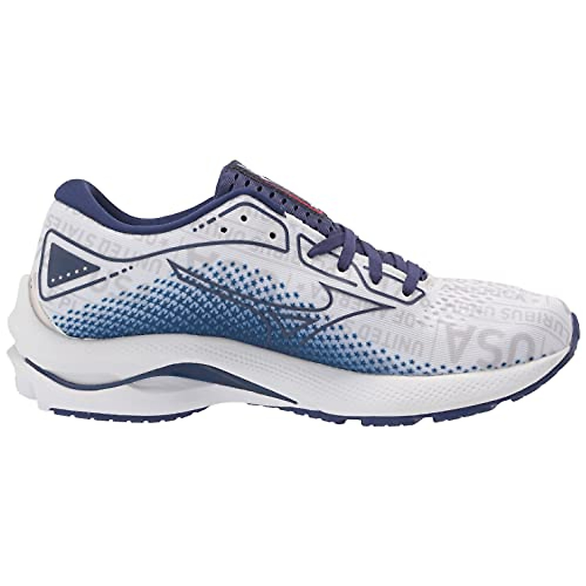 Mizuno Women's Wave Rider 25 Running Shoe, White, 9.5