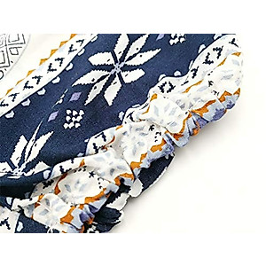 Rysly Baby Girls Boho Elephant Tops Harem Pants 2 Piece Outfits Multicolor Blue 110