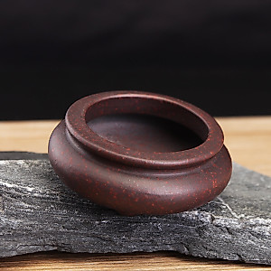 HAPYLY Round Zisha Mame Bonsai Pot Flower Pot Garden Succulent Planters Plant Pot with Drain Hole for Garden,Office, Home Furnishings, Outdoor Indoor Decor