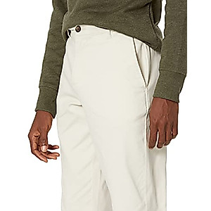 Amazon Essentials Men's Athletic-Fit Casual Stretch Chino Pant (Available in Big & Tall), Stone, 40W x 32L