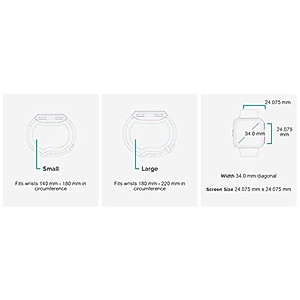Fitbit Versa Lite Edition Smart Watch, One Size (S and L Bands Included), 1 Count
