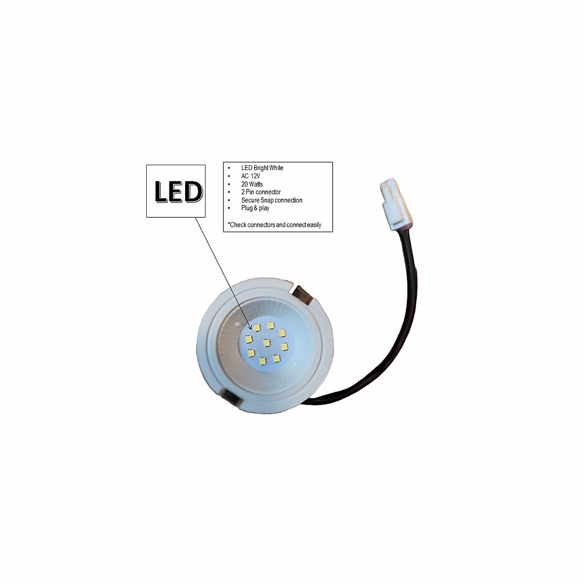 Kitchen Appliance Light Replacement-Kitchen Appliance Light Part YR-28B-Ideal for Range Hoods-Range Hood Light Great for Kitchen Appliances