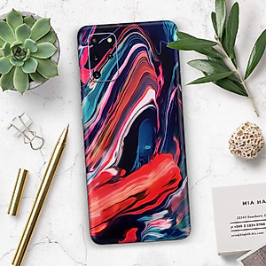 DesignSkinz Blurred Abstract Flow V55 Protective Vinyl Decal Wrap Skin Cover Compatible with The Samsung Galaxy S20 (Screen Trim & Back Glass Skin)