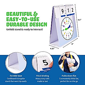 SPARK INNOVATIONS Learning Clock Teach Telling The Time Homeschool and Classroom Teaching Resources Educational Supplies Interactive Digital and Analog Clock Activity Set for Home and School